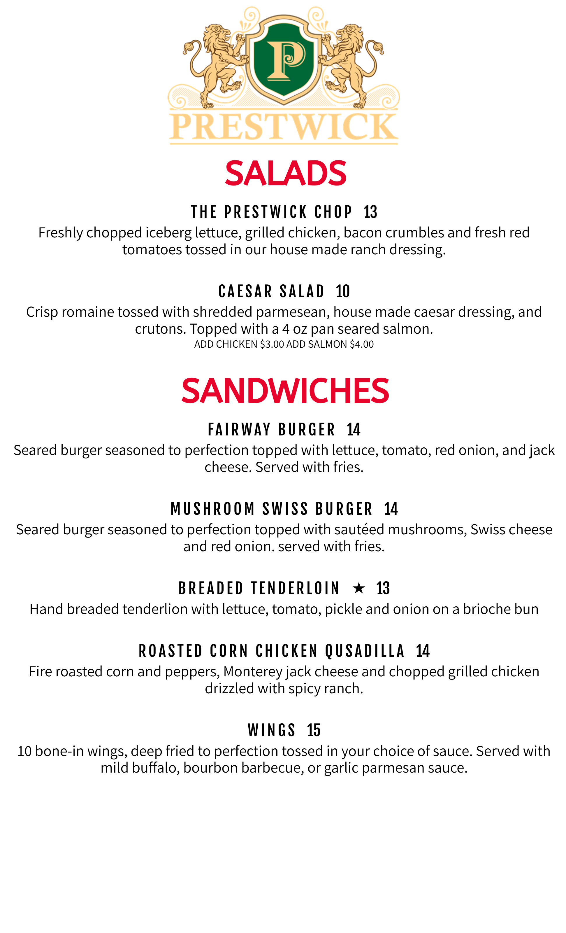 RESTAURANT – THE PRESTWICK