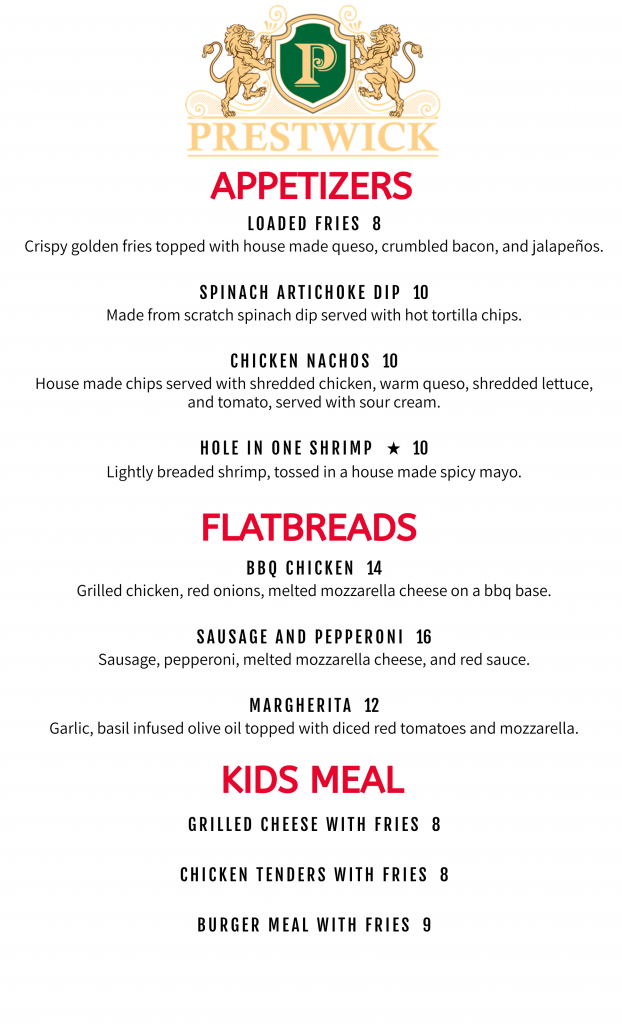 RESTAURANT – THE PRESTWICK